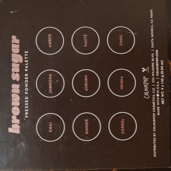 Colourpop | Makeup | Brown Sugar Color Palette | Poshmark